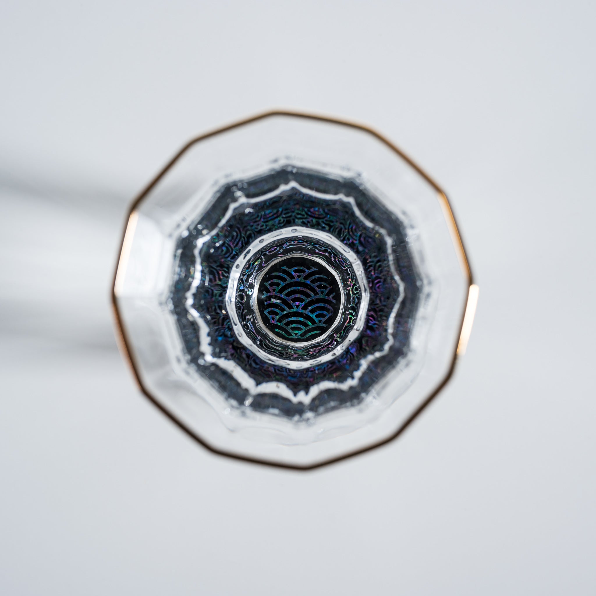 AMANO Lacquer Mother-of-Pearl Sake Glass - Wave / 天野漆器 螺鈿ガラス – Osara ...