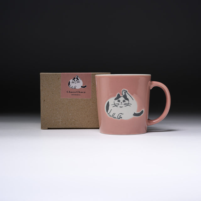 Chaco Chaco Cat Mug Cup - Pink / にゃんこのマグカップ – Osara Australia