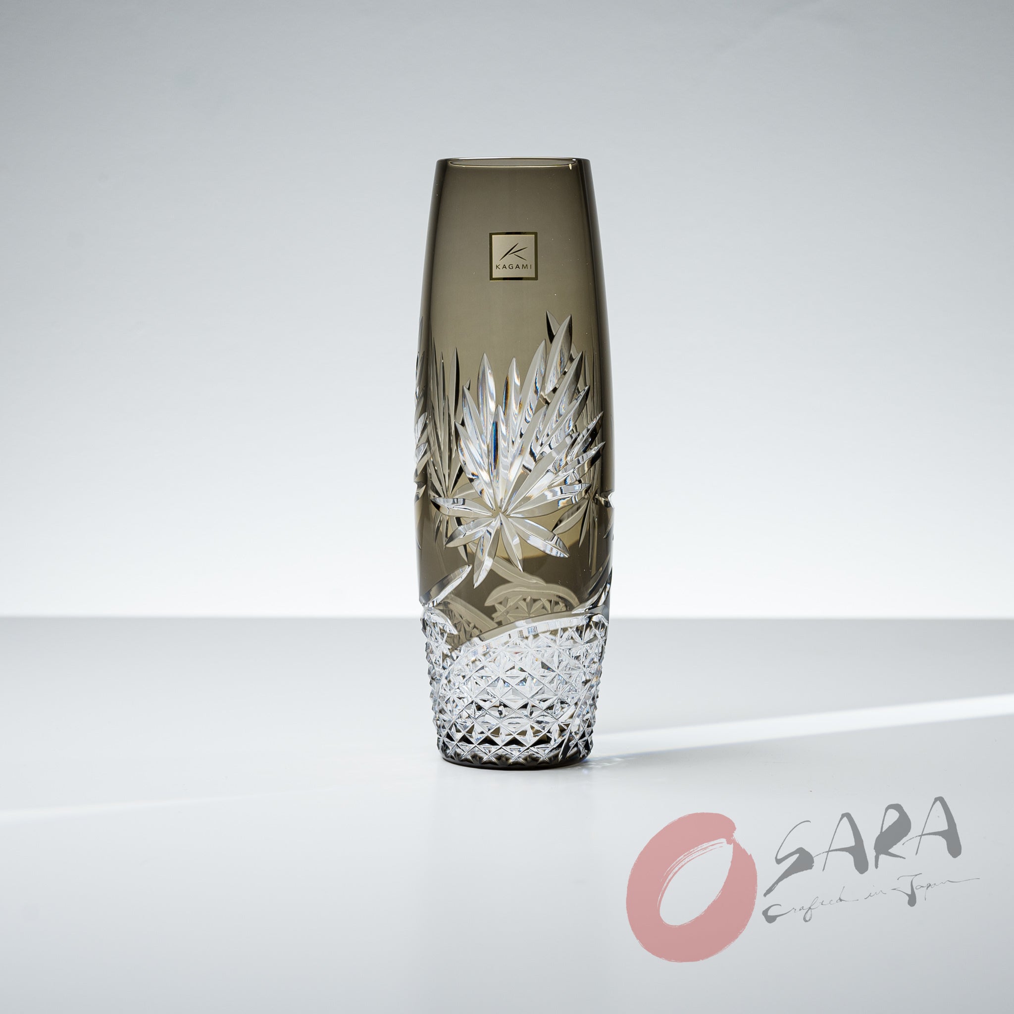 KAGAMI Crystal Edo-Kiriko Vase - Queen of the Night / 一輪挿し – Osara ...