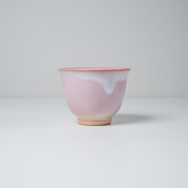 Tenryu Kiln Hagi Ware - Tea Cup / Sake Cup - Milky Pink / 天龍窯 モモイロ ...