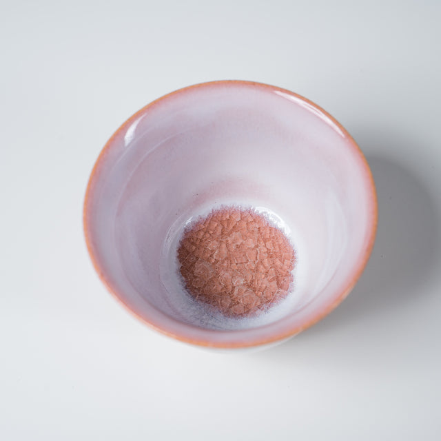 Tenryu Kiln Hagi Ware - Tea Cup / Sake Cup - Milky Pink / 天龍窯 モモイロ ...