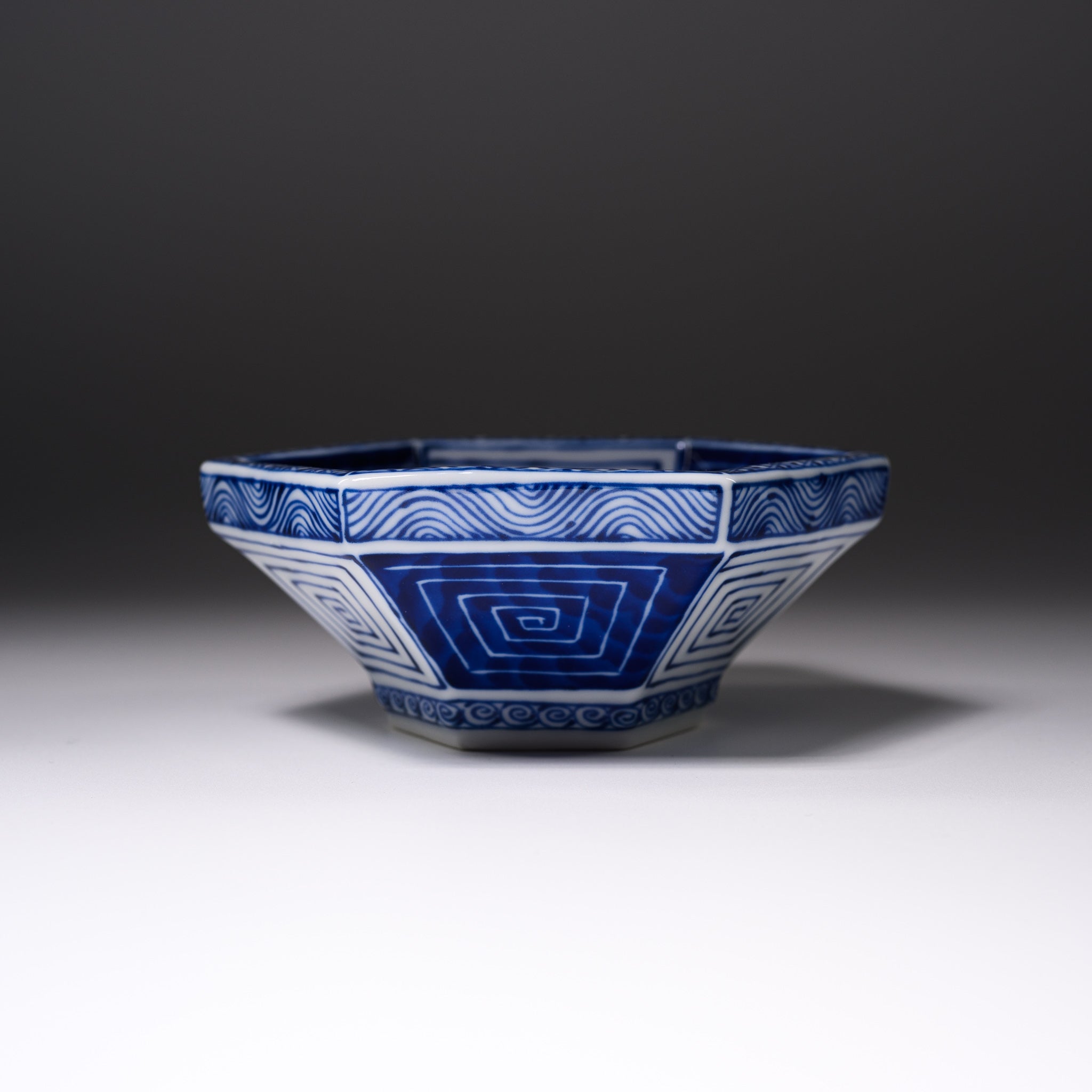 Hexagonal Vortex Bowl – Indigo Glaze – Osara Australia