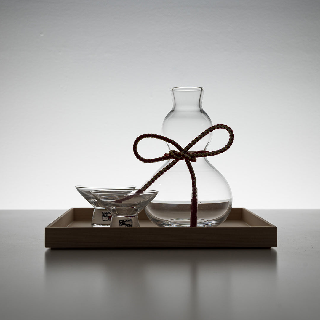 Hirota Glass - Mizuhiki Sake Set with Tray | Crafted in Japan – Osara ...