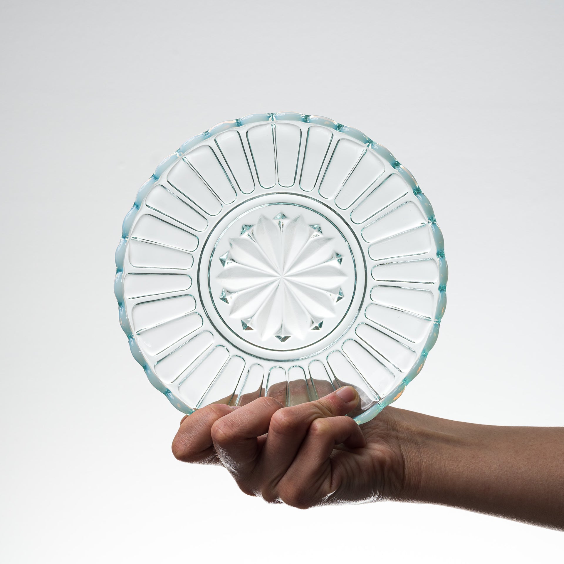 Hirota Glass - Snow Flower Dessert Tray 18 cm | Crafted in Japan ...