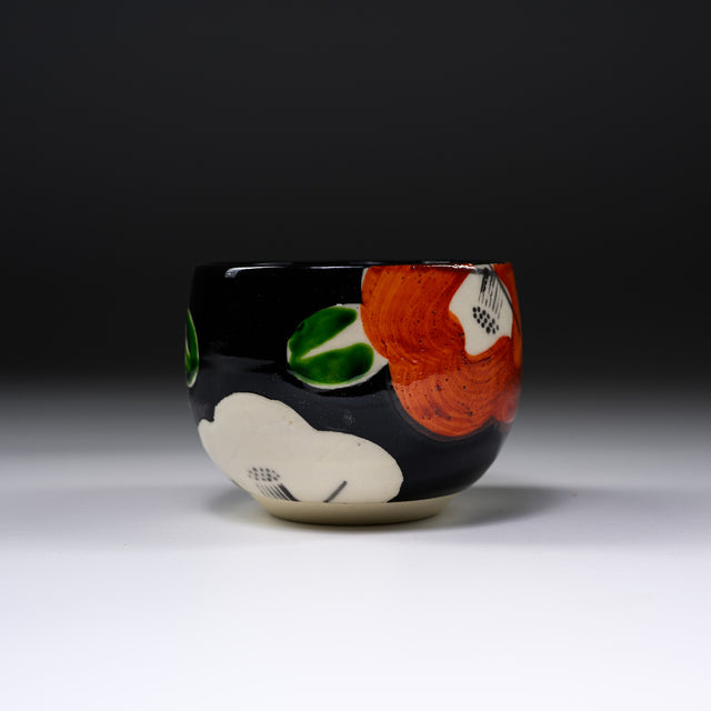 Japanese Hand painted Yunomi Tea Cup - Camellia – Osara Australia