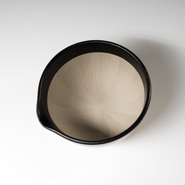 MOTOSHIGE Japanese Seasoning Suribachi Bowl - 2 Colours / すり鉢 すりこぎ ...
