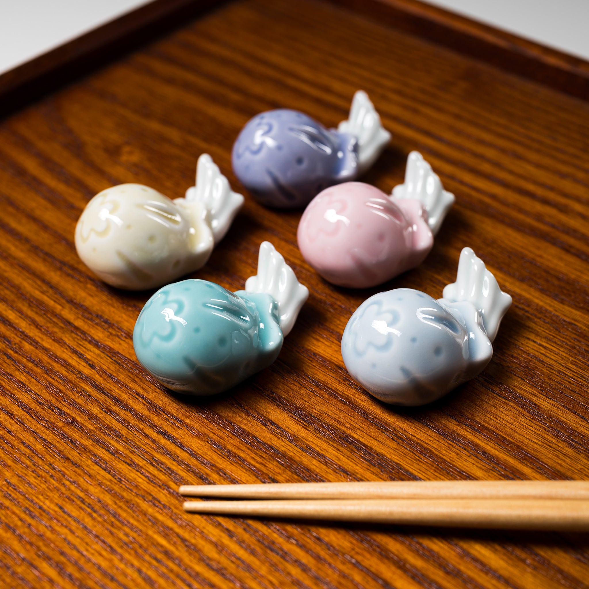 Hasami ware Jellyfish Single Chopstick Rest - 5 Options / クラゲの箸置き ...