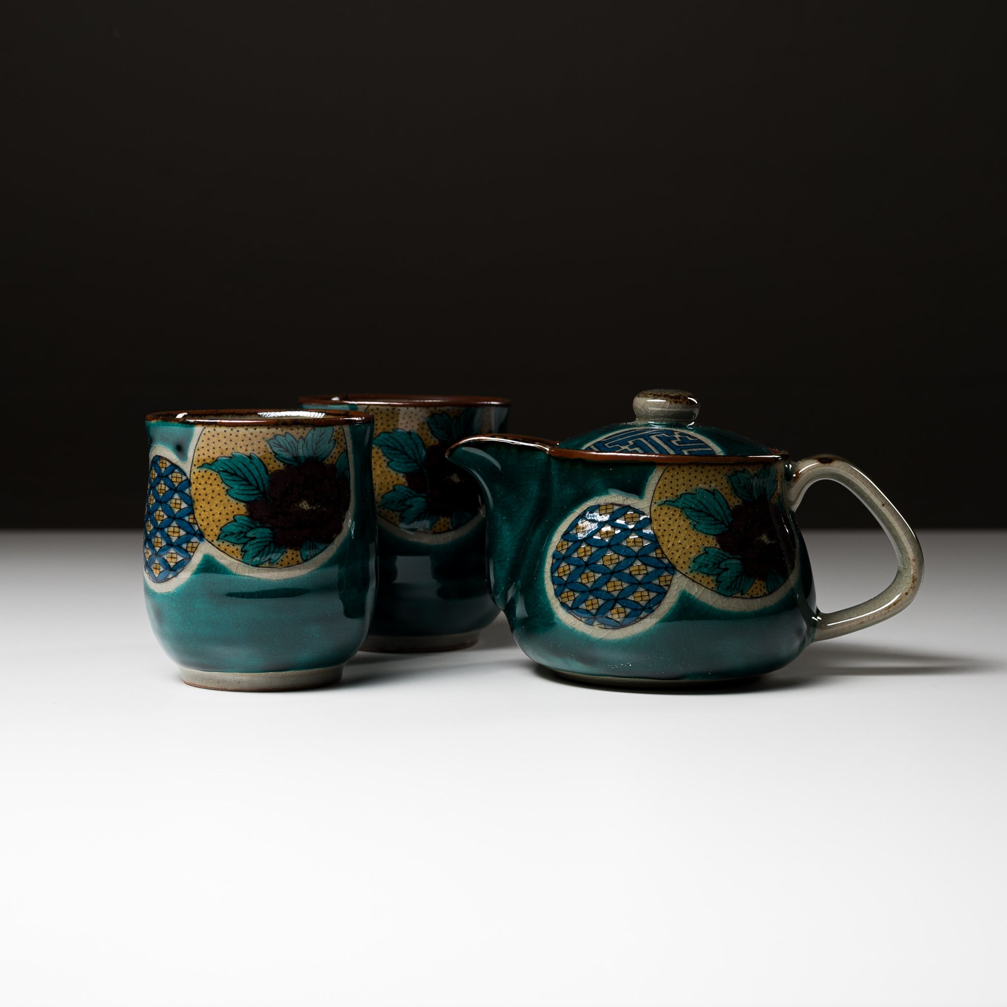 Kutani ware Tea Set - Marumon / 九谷焼 | Crafted In Japan – Osara Australia
