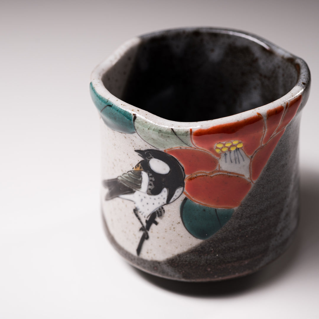 Kutani ware Japanese Small Yunomi Tea Cup - Chickadee / 九谷焼 湯呑み – Osara ...