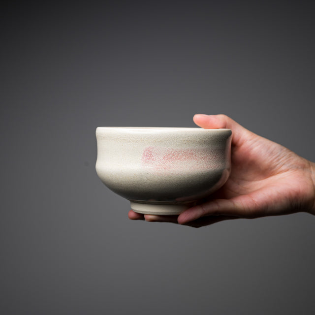 Kyo Kiyomizu Ware Handmade Matcha Bowl - Pink Hakeme / 京焼・清水焼き 抹茶碗 ...