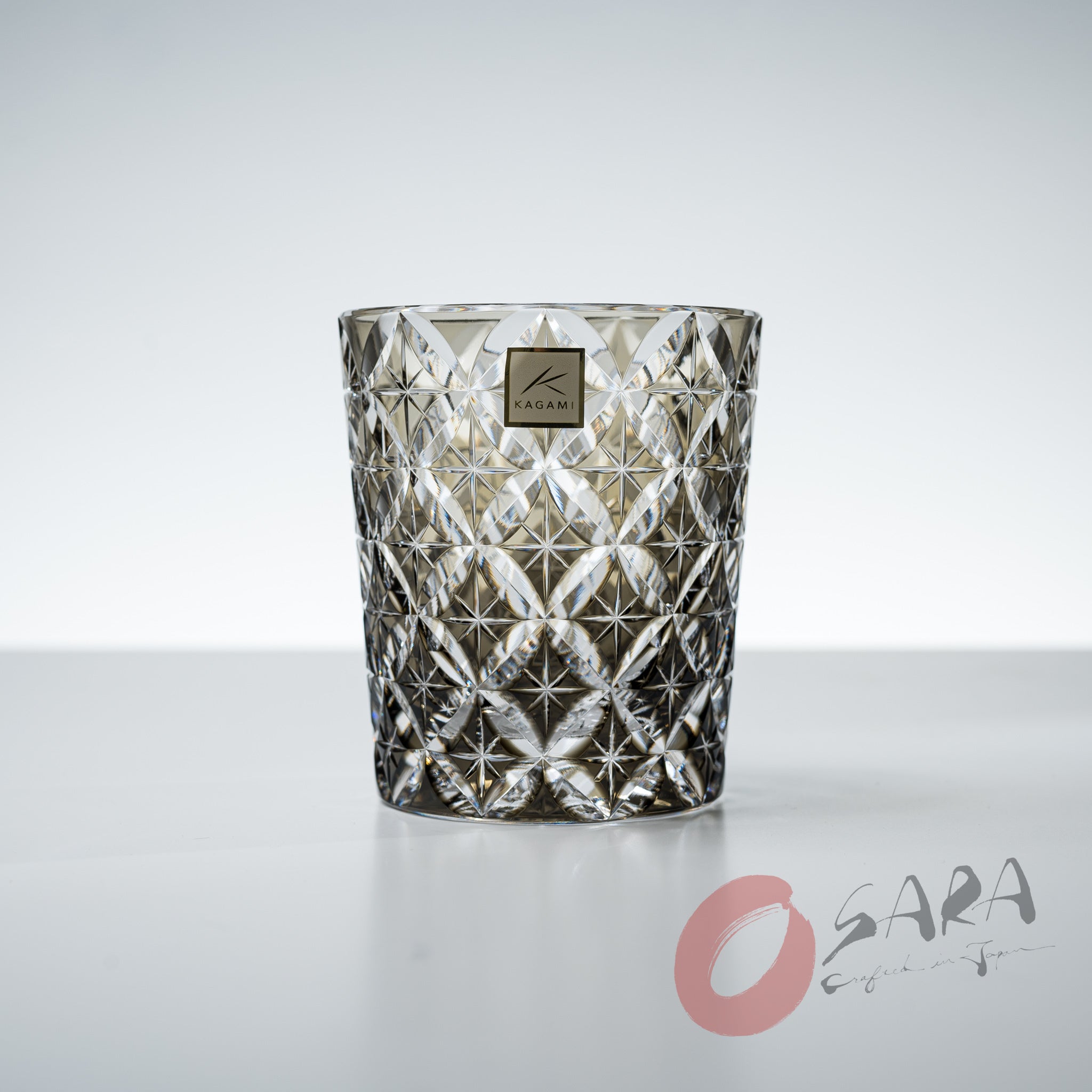 KAGAMI Crystal Rock Glass - Shippo Circle Mesh - 鍋谷聰 – Osara Australia