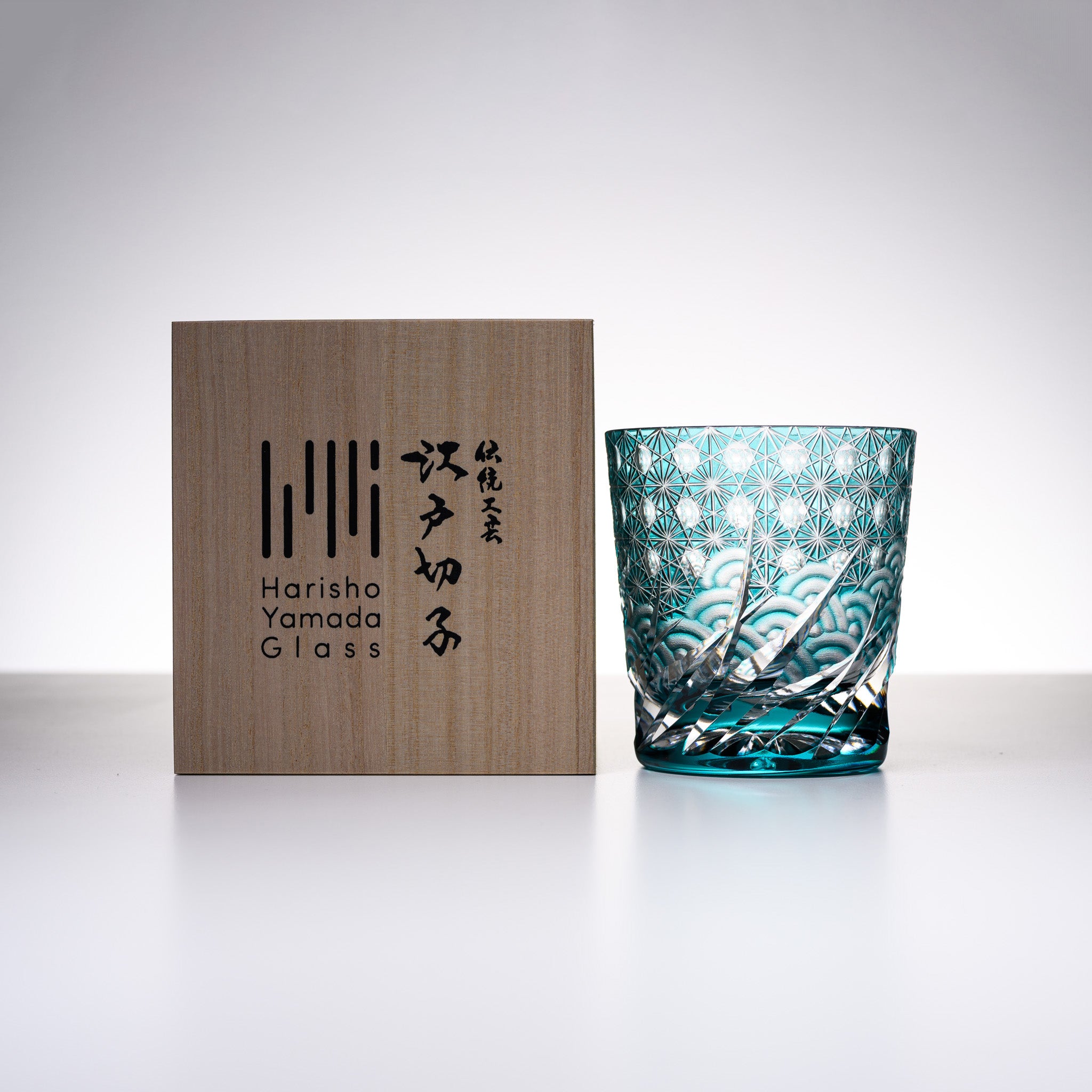 Yamada Glass - Crystal Glass Rock Glass - 漣 - Sazanami - Green – Osara ...
