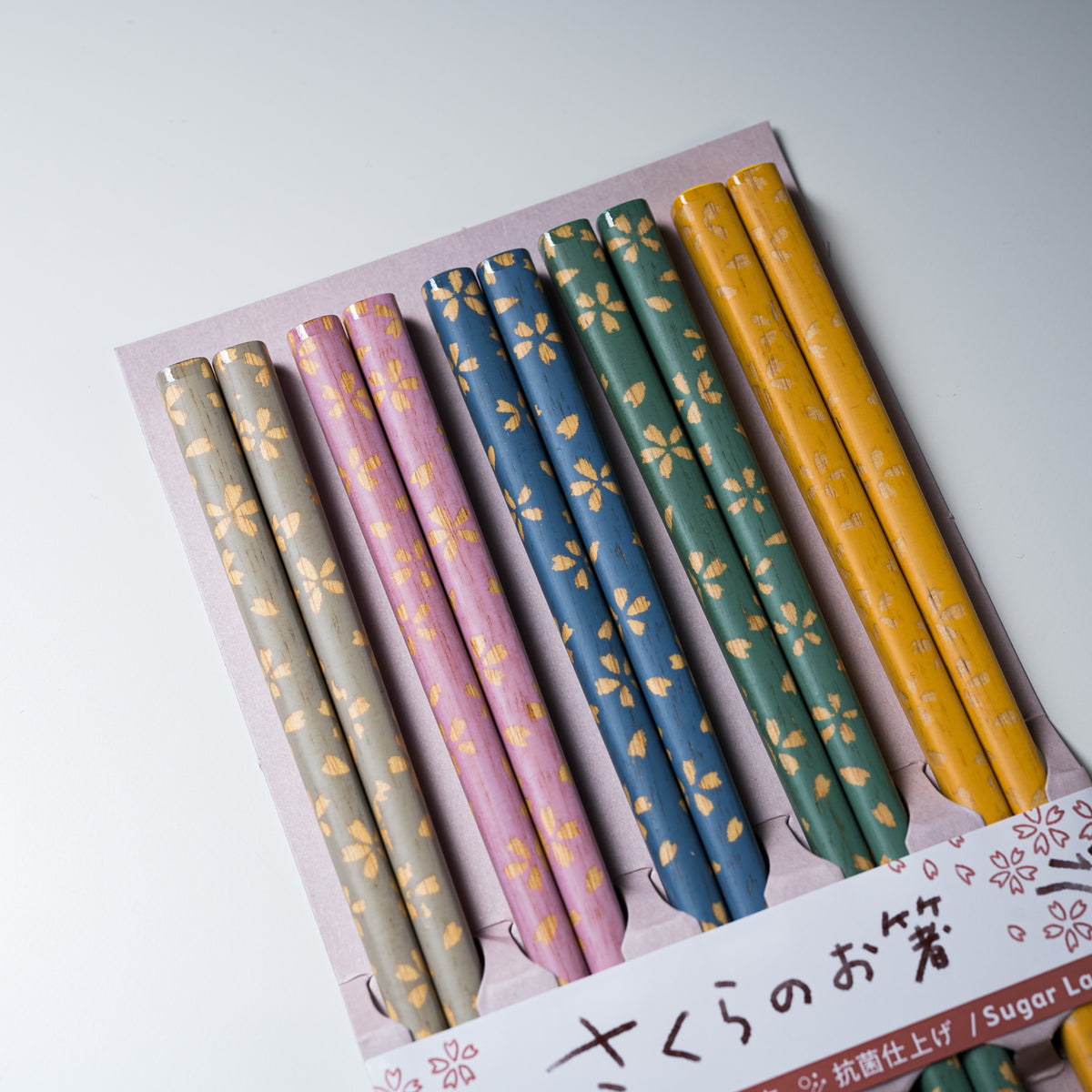 Natural Wood Sakura Theme Chopsticks - Set of 5 | Crafted in Japan ...