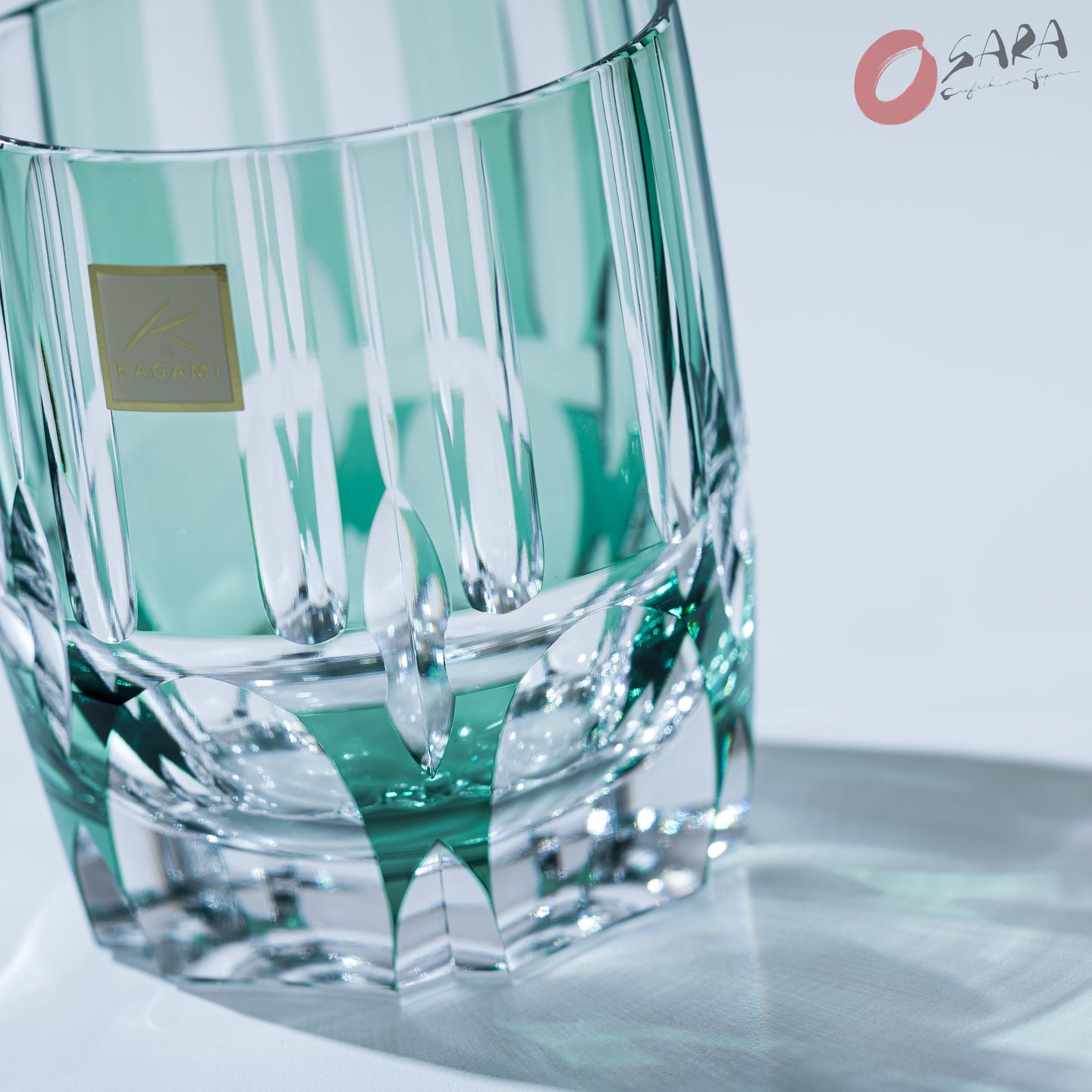 KAGAMI Crystal Edo-Kiriko Rock Glass - Bamboo / 竹の膳 – Osara Australia