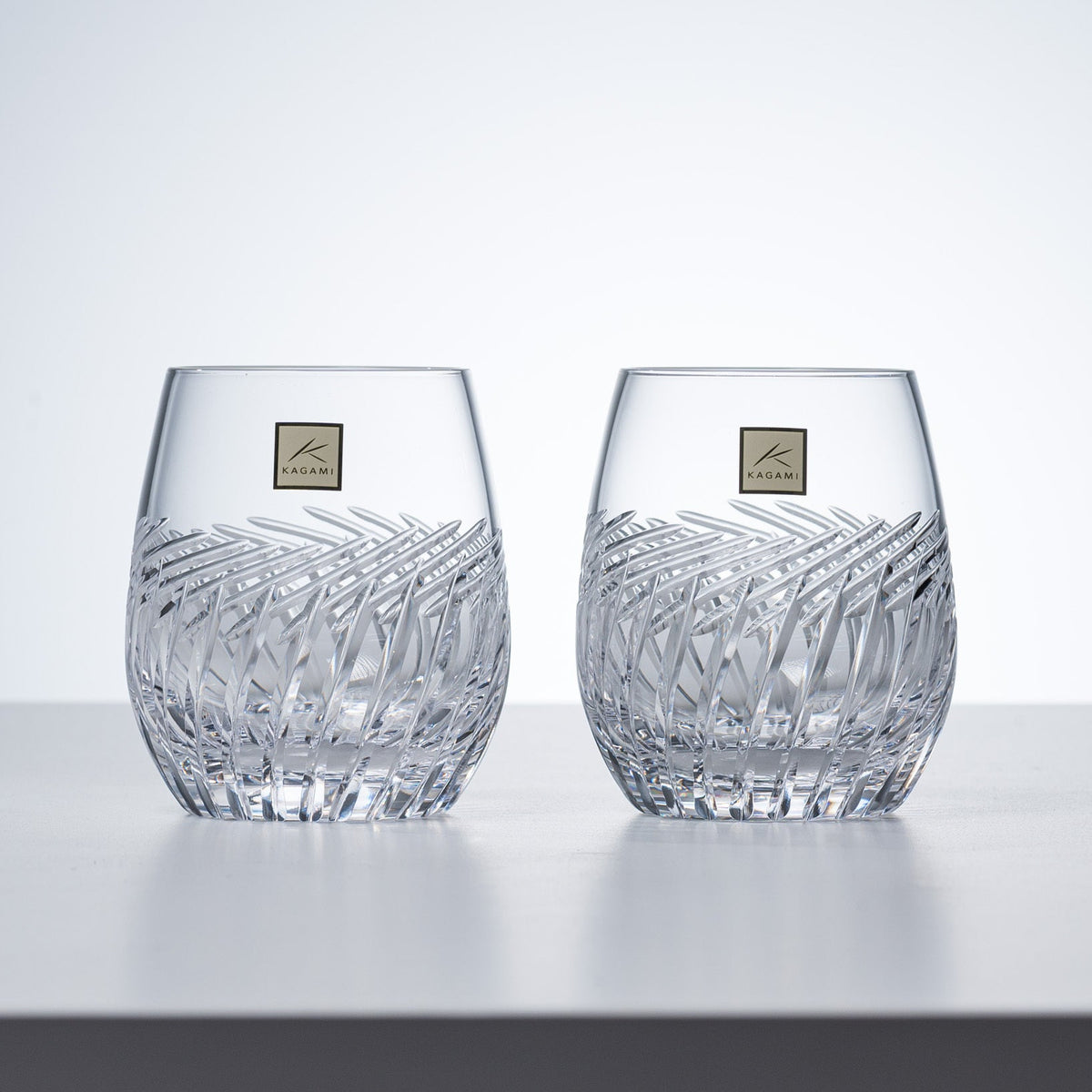 KAGAMI Crystal Japanese Handmade Pair Rock Glass - 250ml – Osara Australia