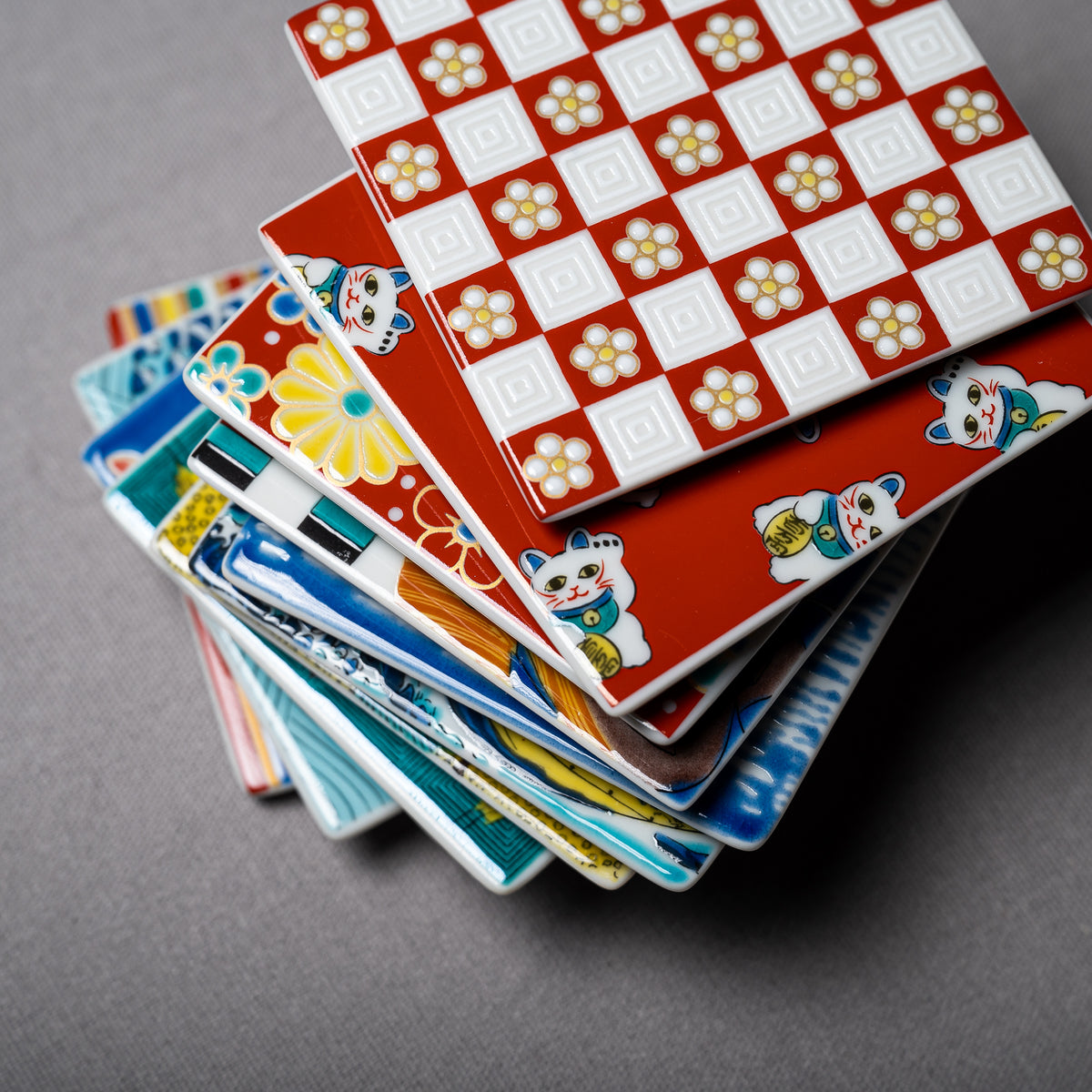 Kutani Design x Coaster - 19 Kinds / 九谷色絵×コースター – Osara Australia