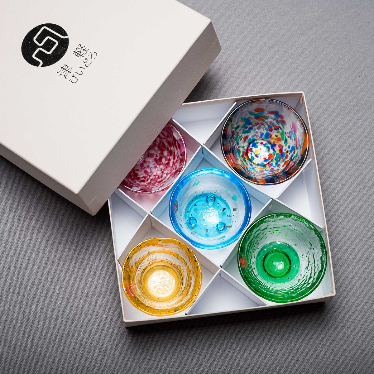 Assort Sake Glass - Set of 5 | Hokuyo Glass | Crafted in Japan – Osara ...